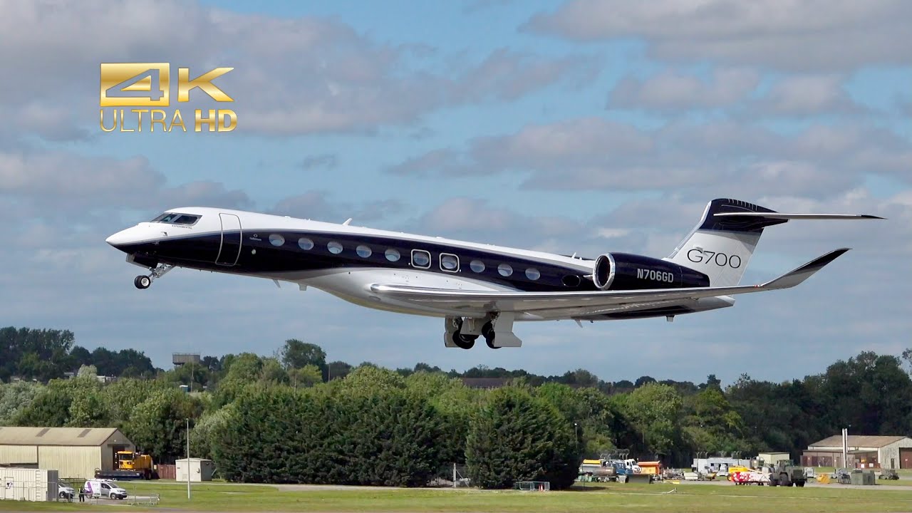 Gulfstream Aerospace G700 N706GD departure at RAF Fairford RIAT 2024 ...