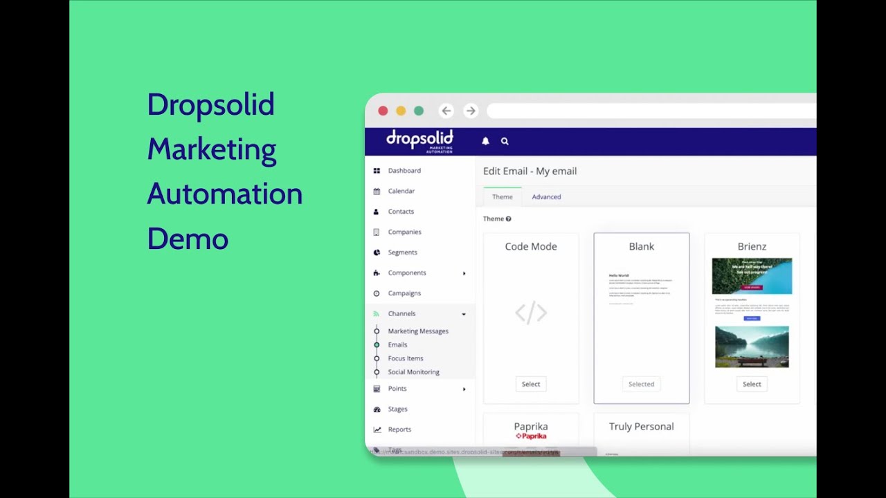 Dropsolid Marketing Automation powered by Mautic - Demo - YouTube