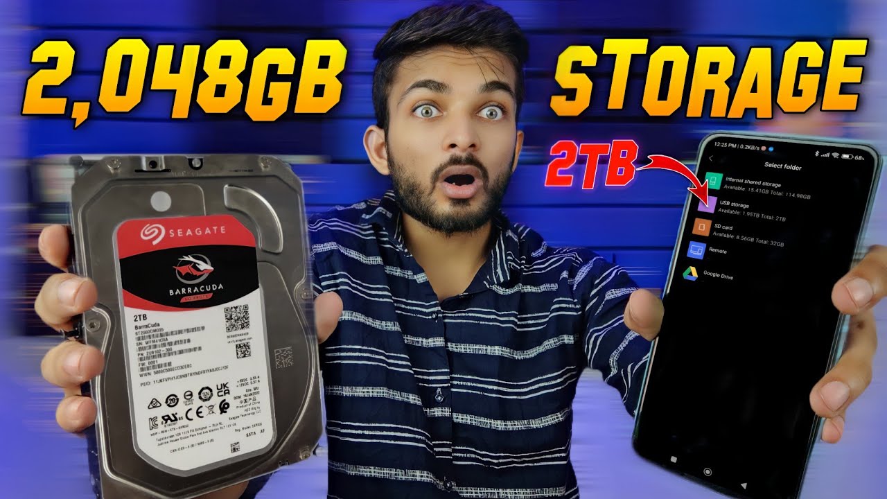 How To Connect HDD To Android Mobile And Increase Storage - YouTube