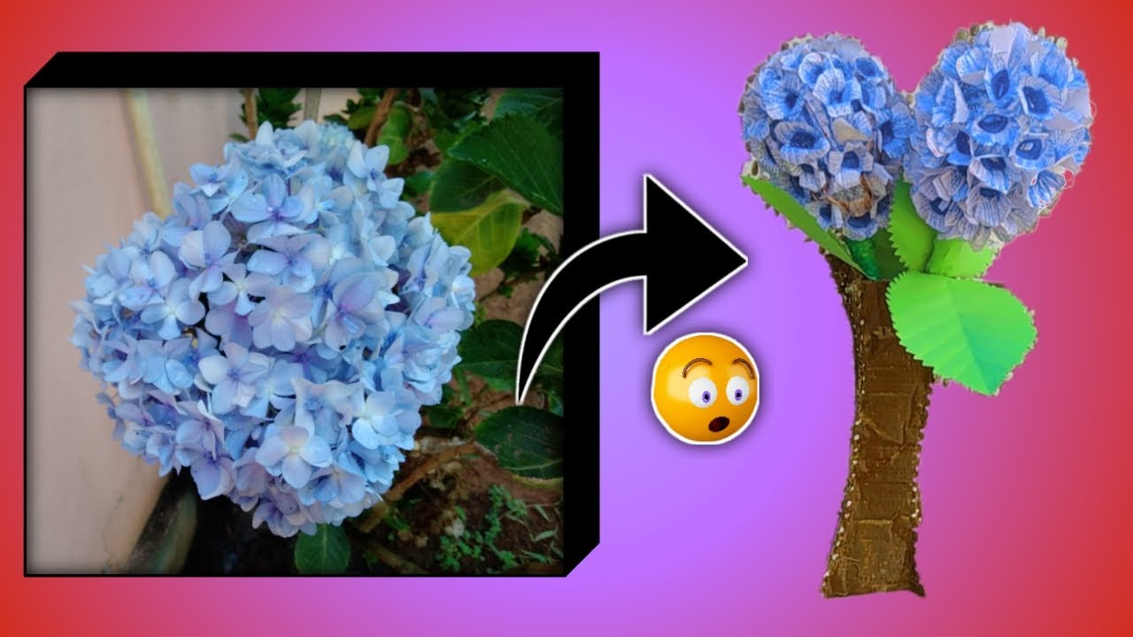 How to make Beautiful Blue Hydrangea Paper Flowers💐😍 Best Idea 👍|# ...