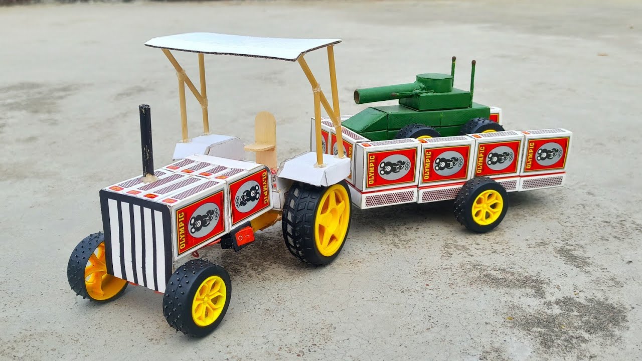 how to make tractor at home | diy tractor science project | tractor ...