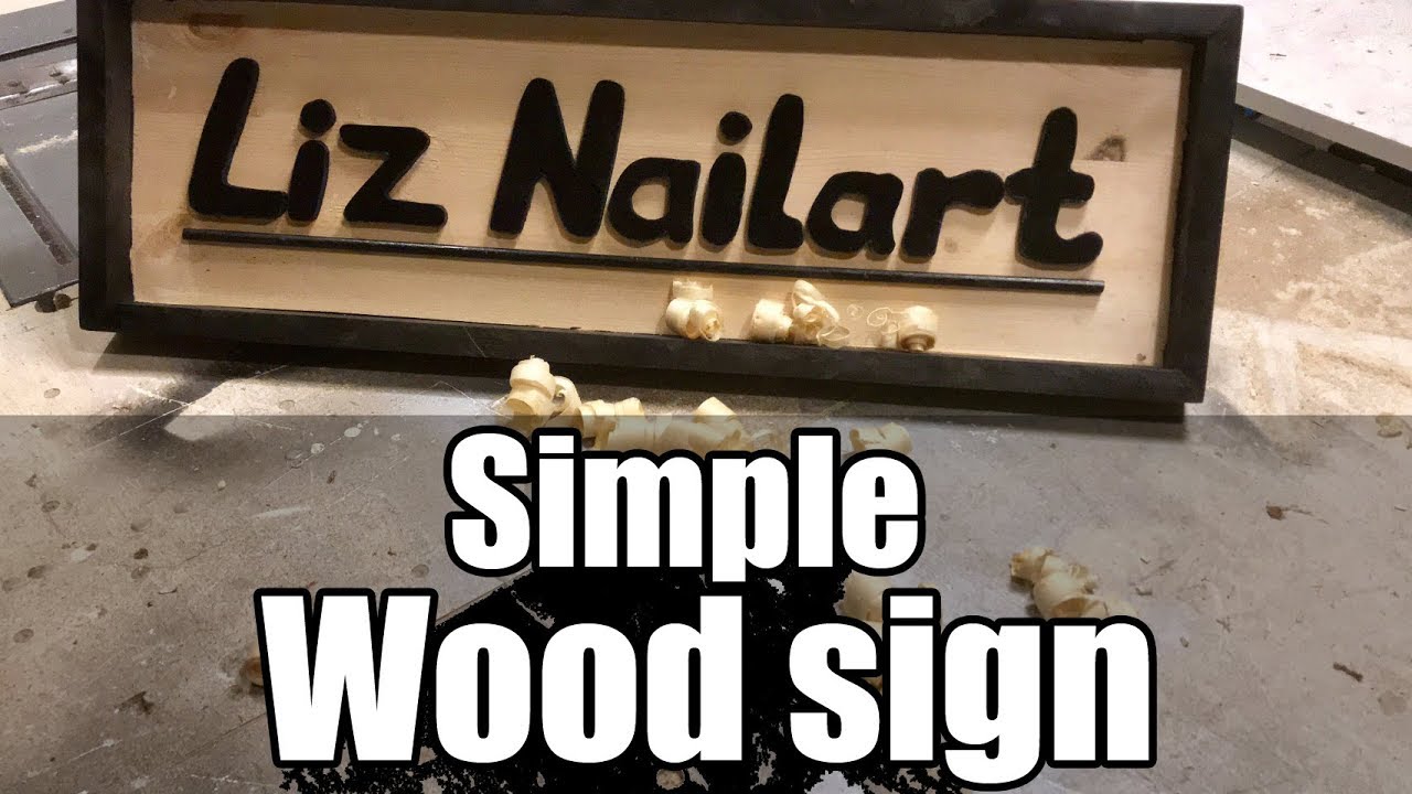DIY simple wood sign. - YouTube