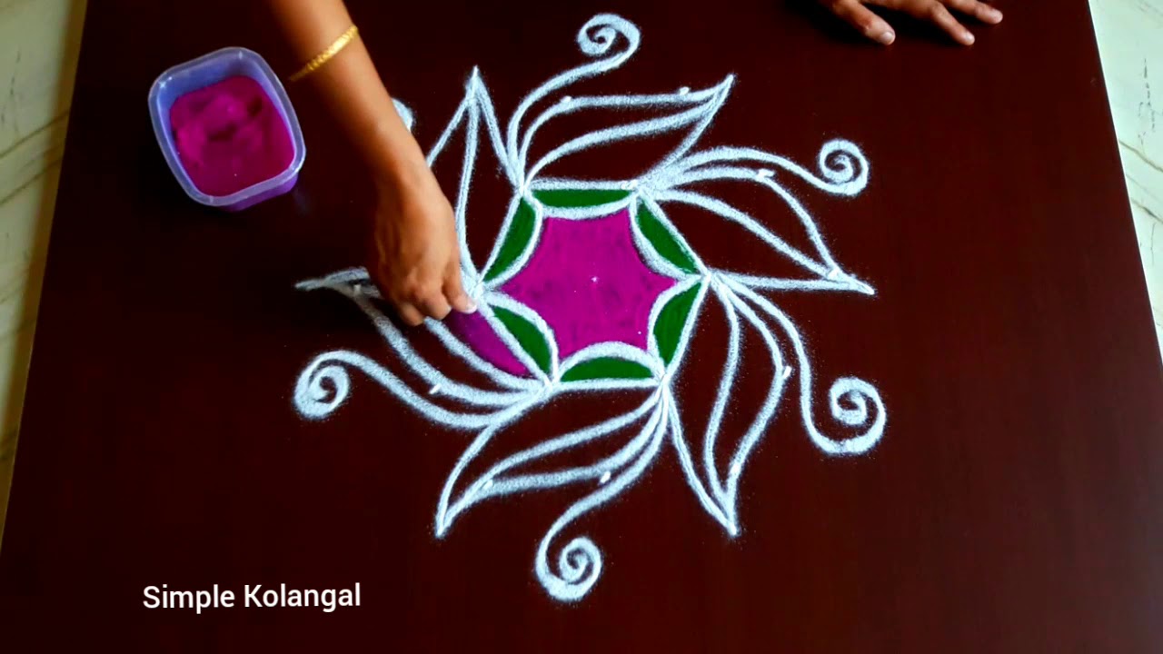 Bird rangoli | Swan Rangoli | Easy Rangoli design - YouTube