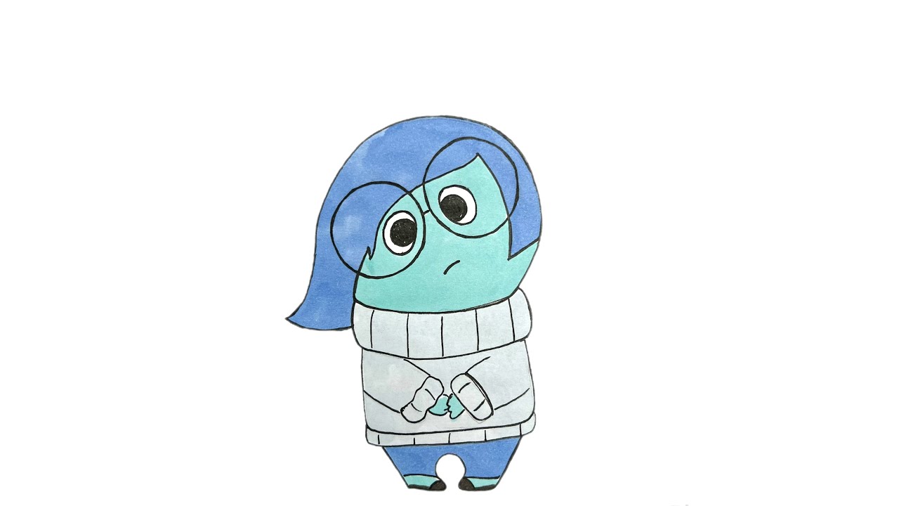 Capturing Blue, Teardrop-shaped "Inside Out" Character Sadness – Watch ...