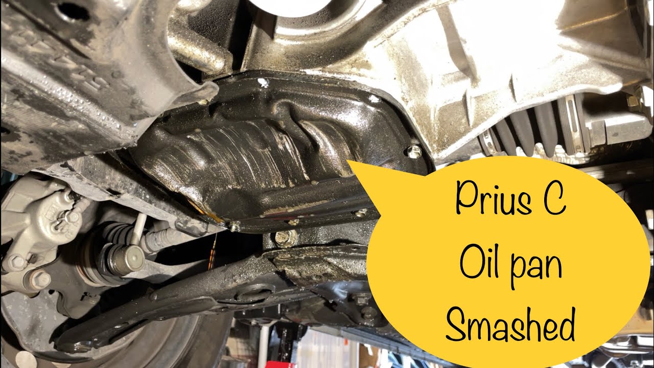 Prius C oil pan smashed! - YouTube