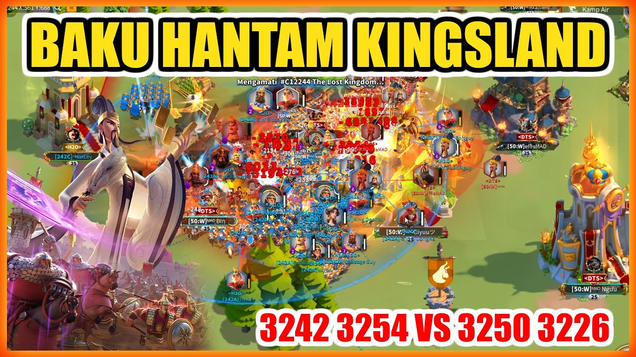 BAKU HANTAM WAR KINGSLAND SOC 3242 3254 VS 3250 3226 ROK !! - YouTube
