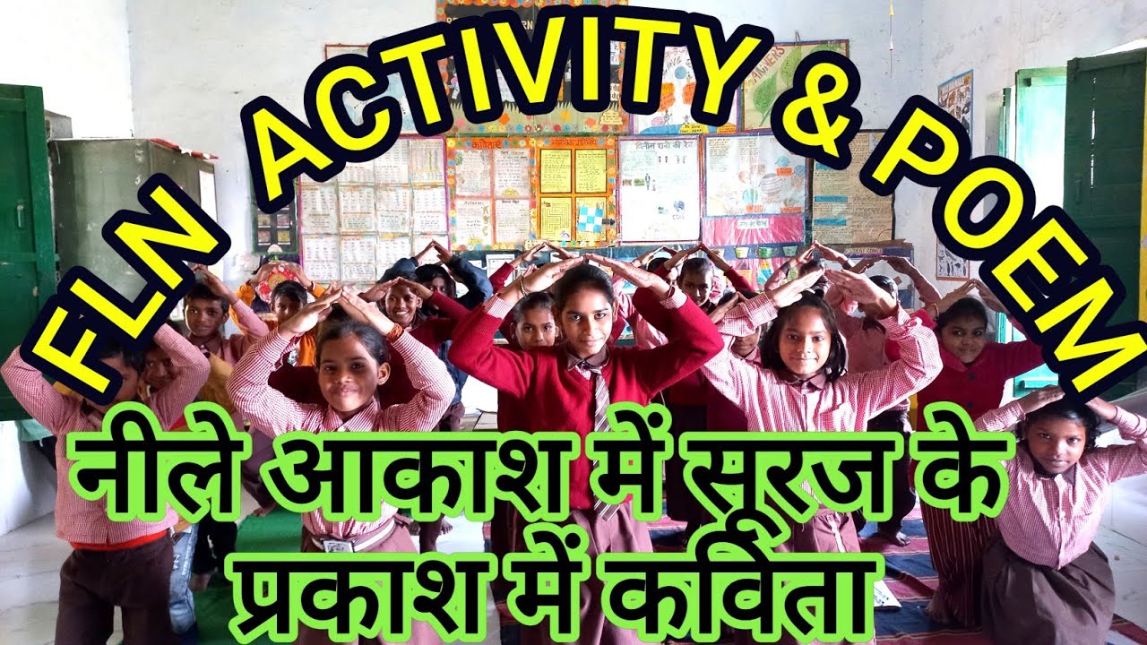 Nile Akash me Suraj ke Prakash me Kavita | Fln Poem | fln Activity #fln #poem #rhymes #hindi ...