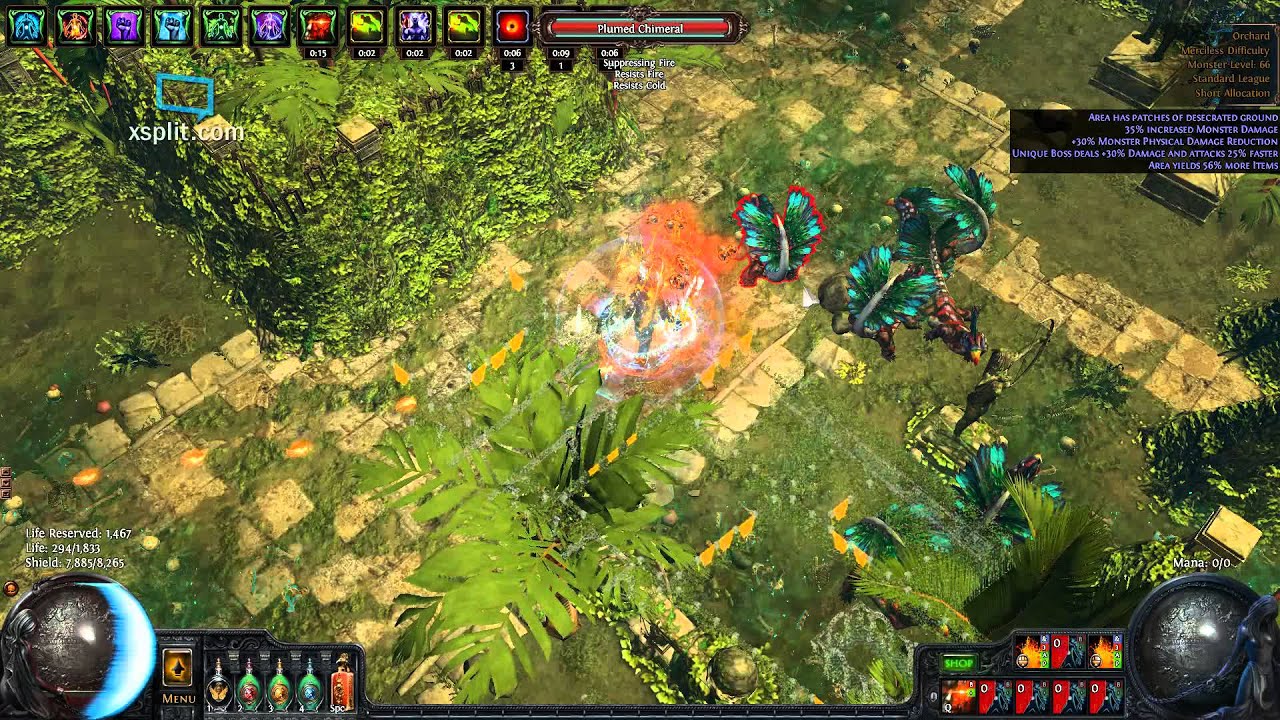 Path of Exile - Standard League - Speed Map Run - Orchard - YouTube