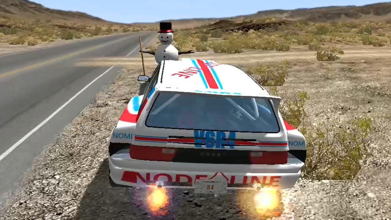BeamNG.drive Snowmen Go Flying - Epic Snowman Crashing #4 - YouTube