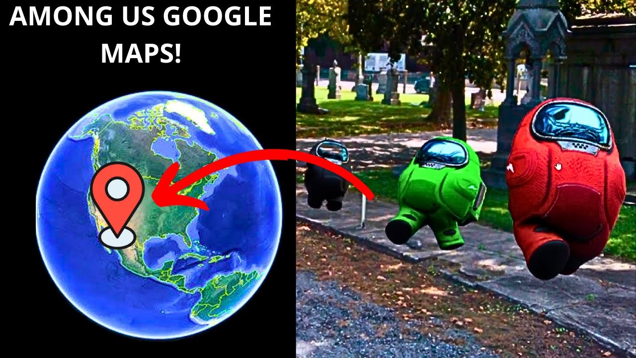 That's incredible! I stumbled upon Among Us on Google Earth! - YouTube