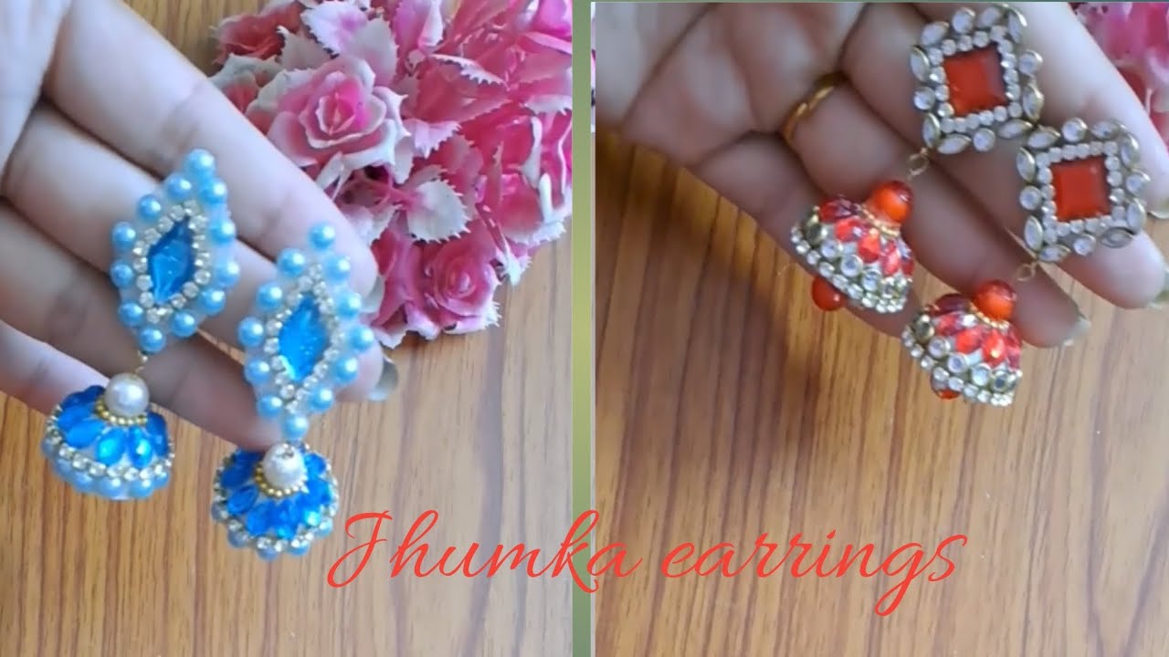 DIY- Beautiful Jhumka Making At Home // Jhumka //Diy Earrings # ...