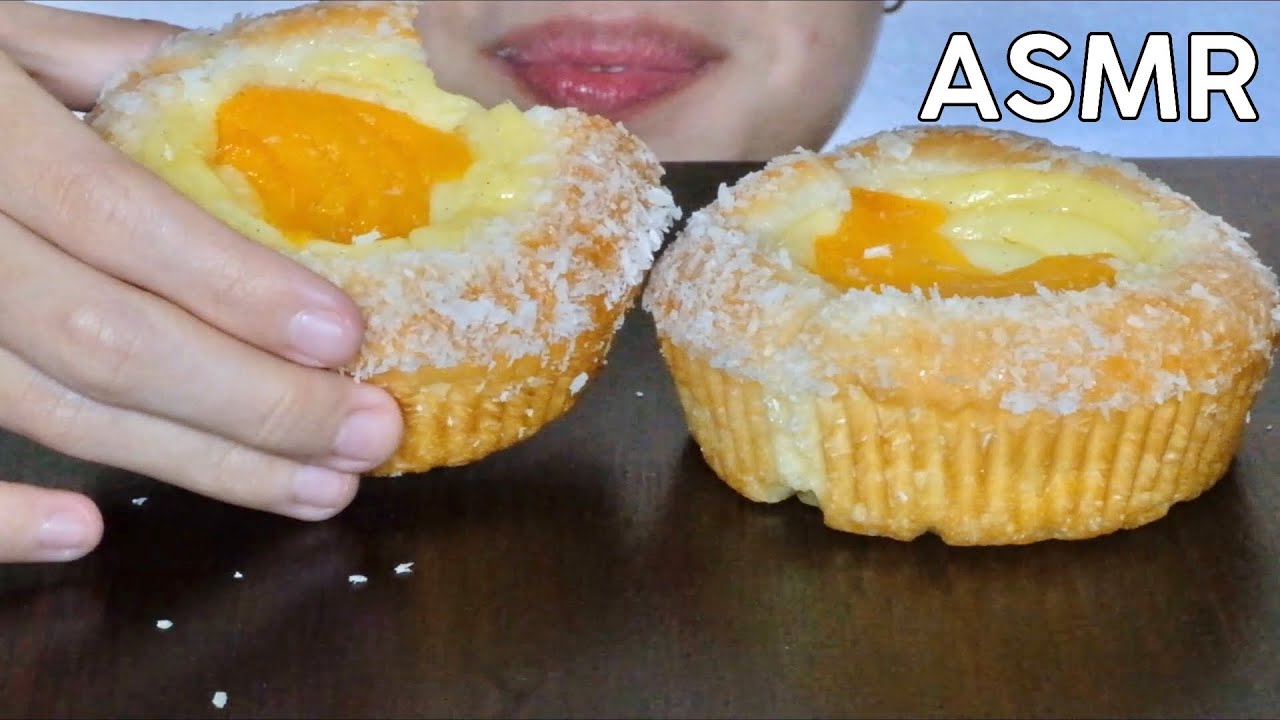 ASMR Peach Brioche | Eating Sounds | No Talking | Ynah ASMR - YouTube