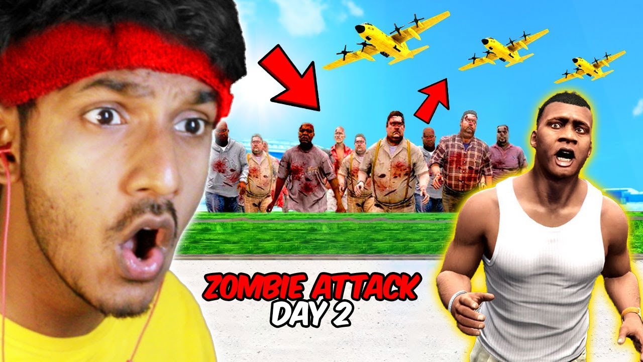 I Survived 100 DAYS in ZOMBIE ATTACK in GTA 5 - (DAY 2) Sharp Tamil Gaming - YouTube