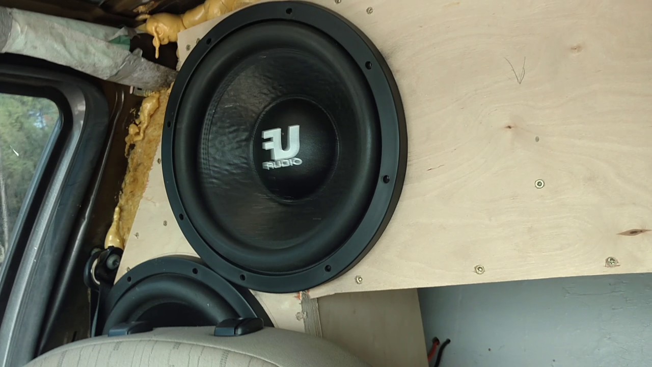 8 12" subwoofer wall - YouTube