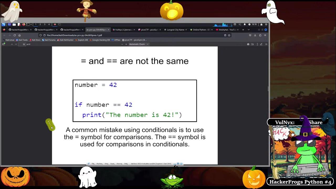 HackerFrogs x BGH - Python Basics #4 - Then... - HF x BGH x WSC (Adult) - Python #7 - YouTube