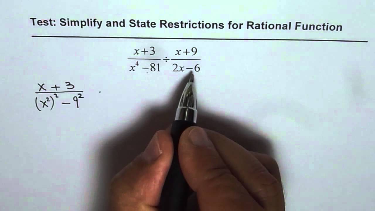 Divide Rational Expressions And State Restrictions YouTube divide-rational-expressions-and-state-restrictions-youtube