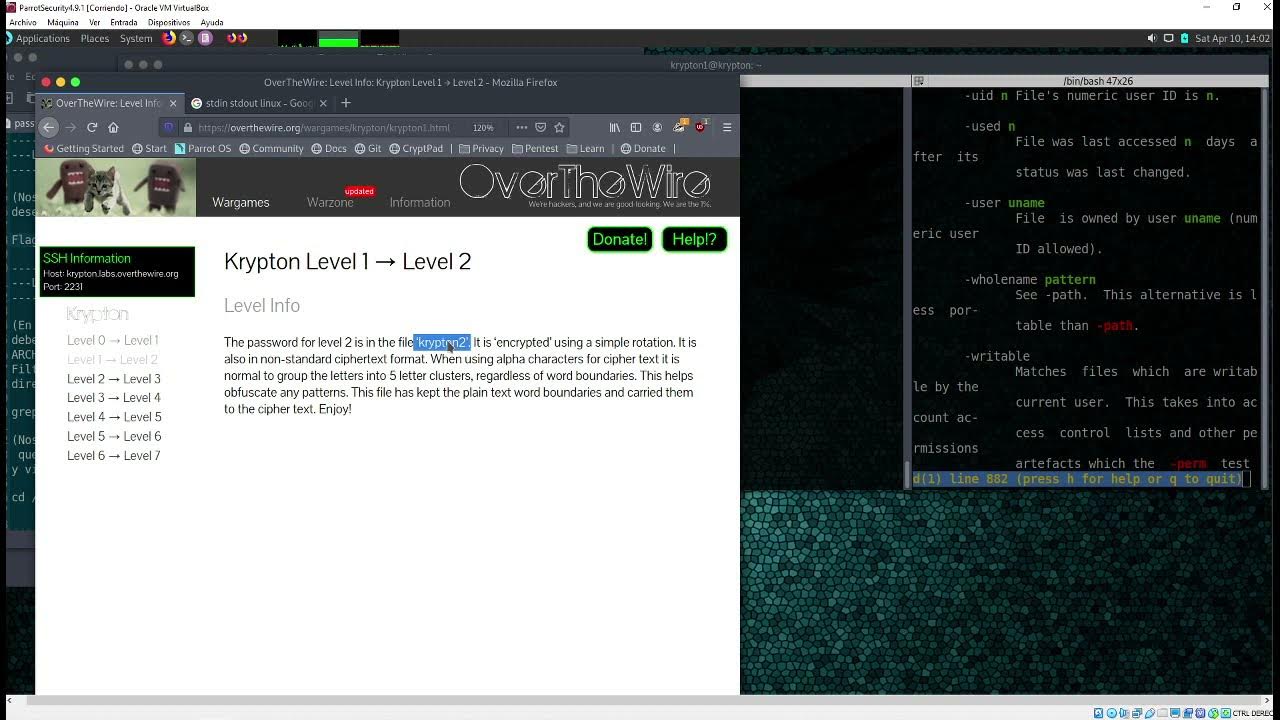 15 Cifrado Cesar con variante ROT13 (Parte01) | Nivel 01 | Criptografía con CTF(OverTheWire ...