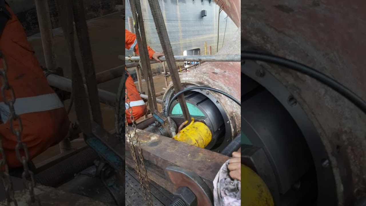 SKF Stern tube aft bush installation - YouTube