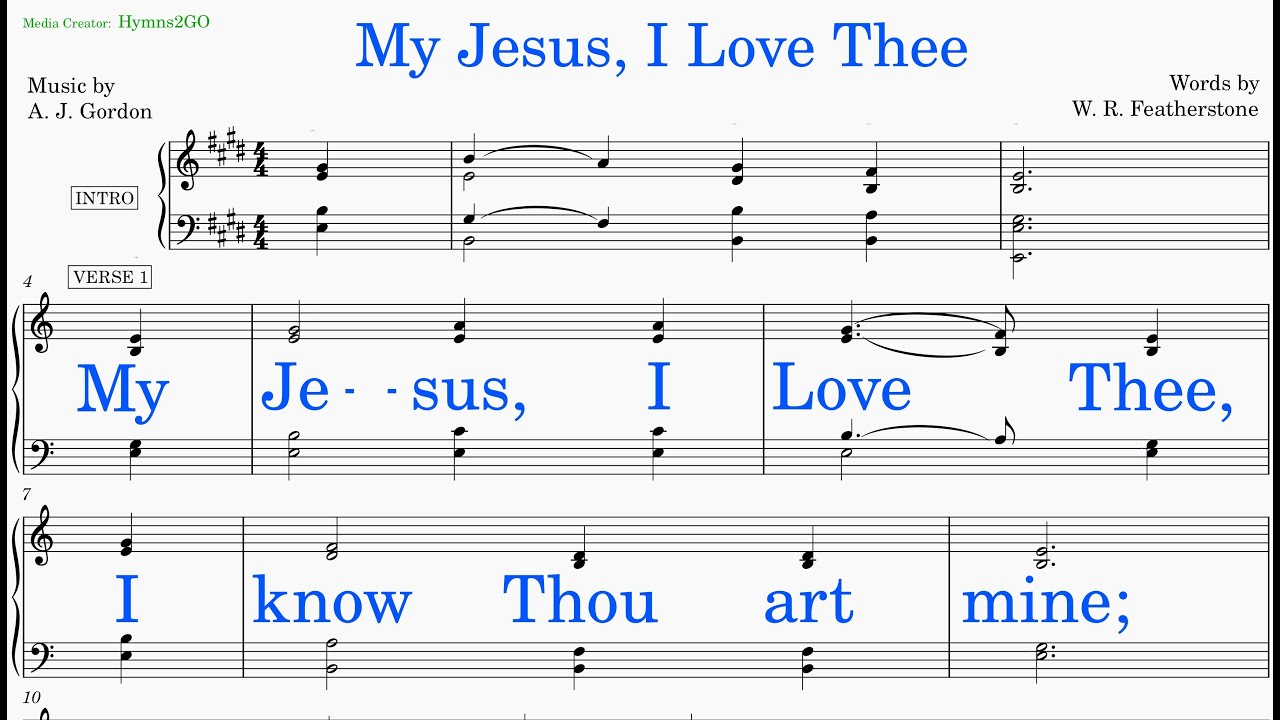 My Jesus I Love Thee (Gordon - Featherstone) - YouTube