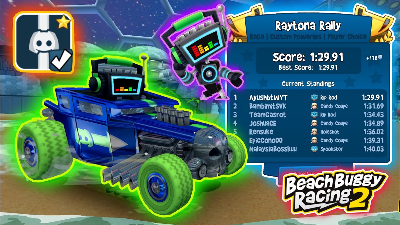 New Super 🤩 Rare Discord Decal 🍭| Raytona Rally🥇| Beach Buggy Racing 2 ...