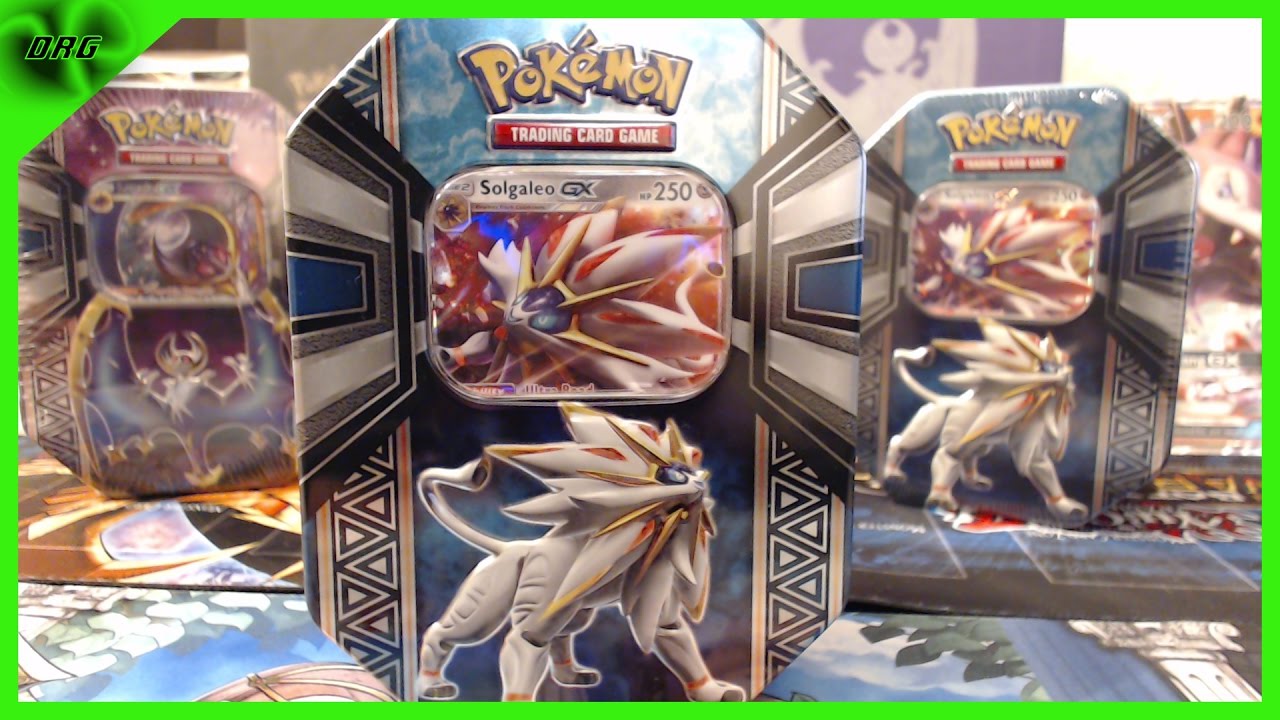 Pokemon Solgaleo GX Tin Opening!! - YouTube