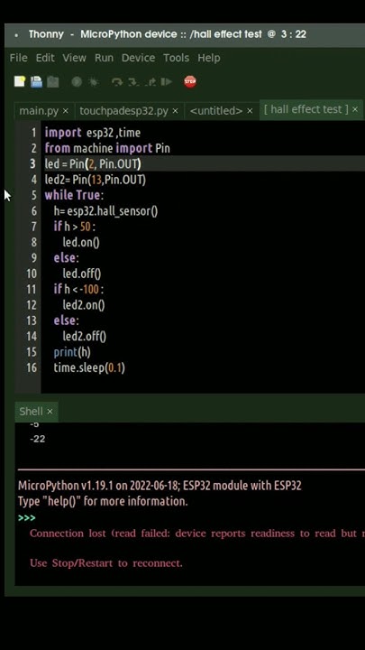 esp32 Micropython hall_effect_sensor tutorial #shorts - YouTube