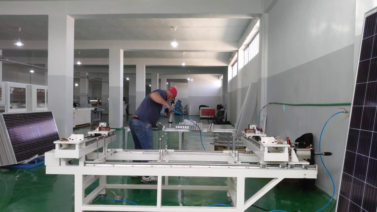 Semi-Automatic Framing Machine for Solar Module - YouTube