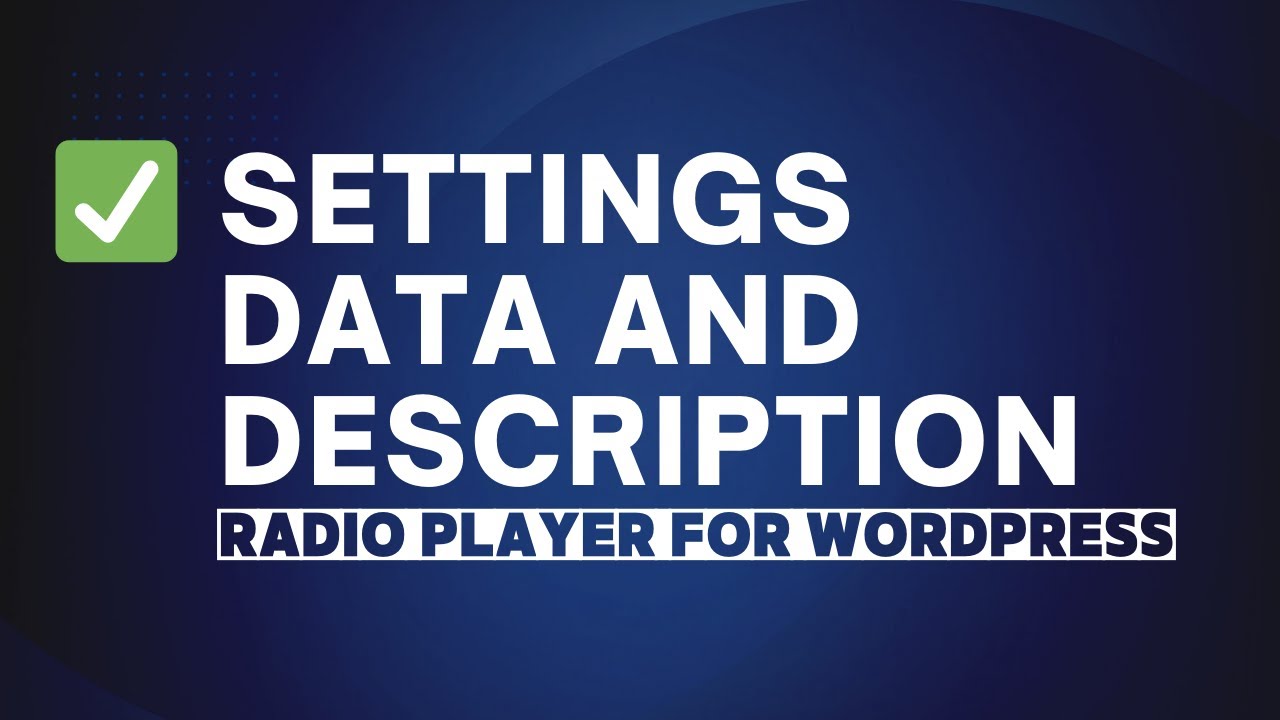 Complete Guide: Setting data and description of your radio - YouTube