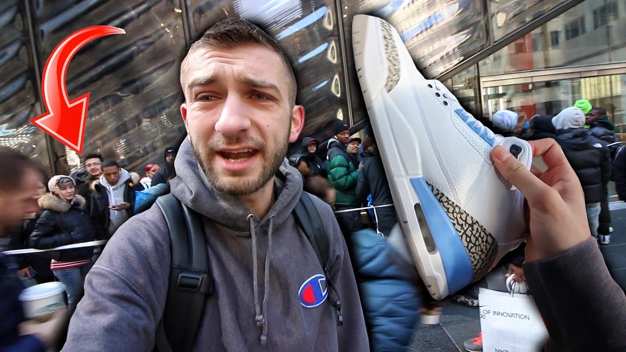 NIKE CALLED POLICE at AIR JORDAN UNC 3 RELEASE SOLD OUT! - YouTube