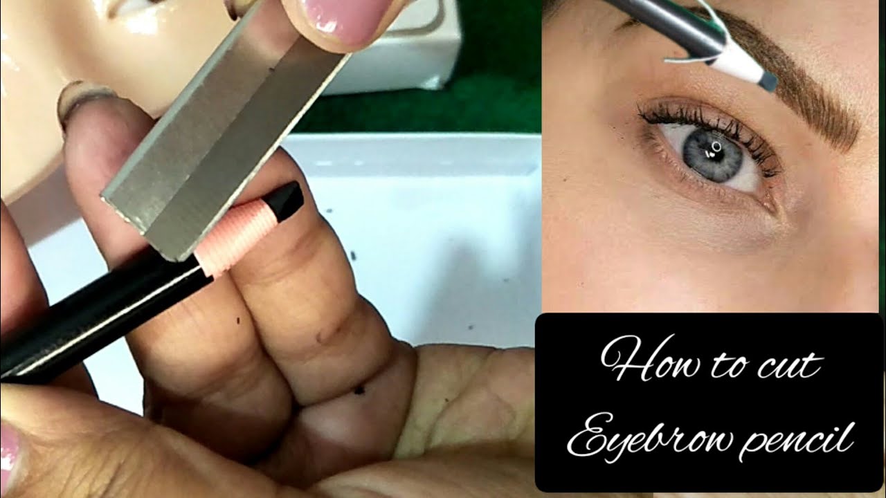 How to Cut Eyebrow Pencil ll step by step cut perfect Eyebrows Pancil ...
