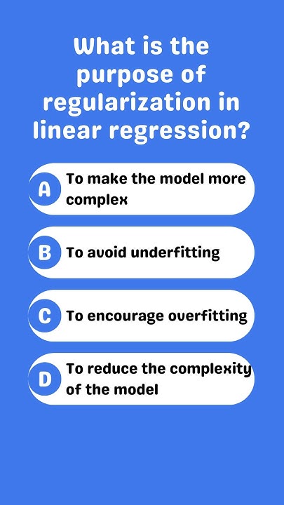 What is the purpose of regularization in linear regression? - YouTube