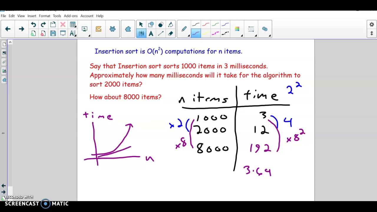 Insertion Sort Efficiency - YouTube