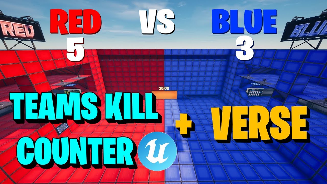 How to make red vs blue teams kill counter [FREE VERSE CODE] #fortnite ...