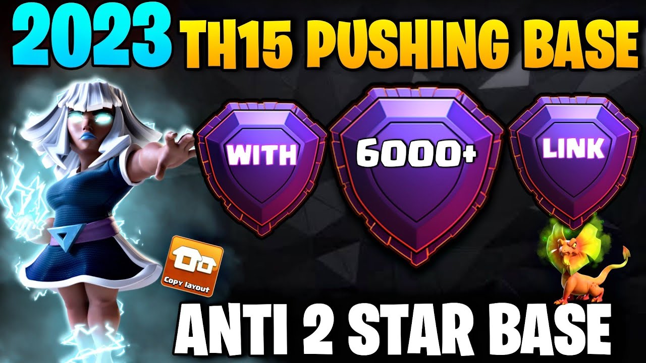Th15 OP Trophy Base | 5900+ Trophy Anti 3 Star Legend League Base With ...