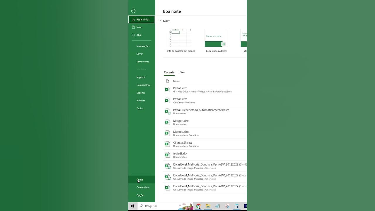 Como checar sua versão do Office #office #excel #word # ...