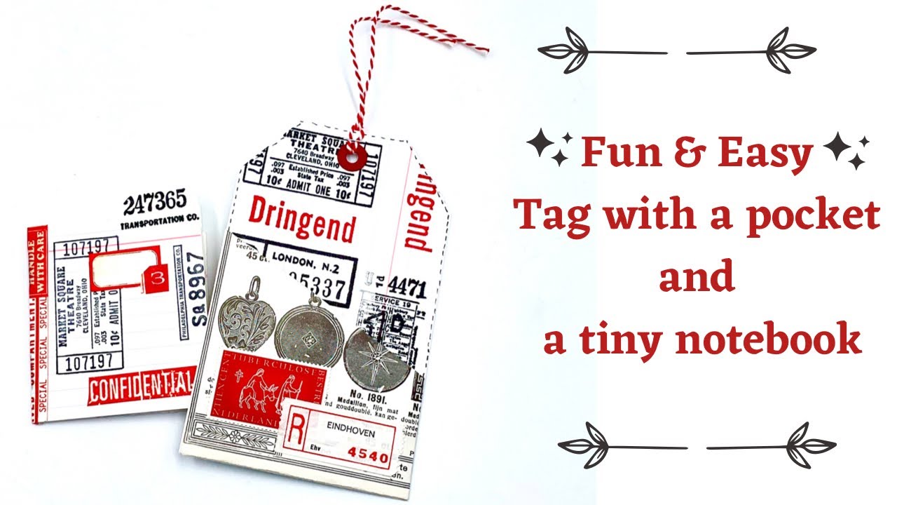 FUN & EASY TAG WITH A POCKET AND TINY NOTEBOOK - HAPPYMAIL SHARES ...