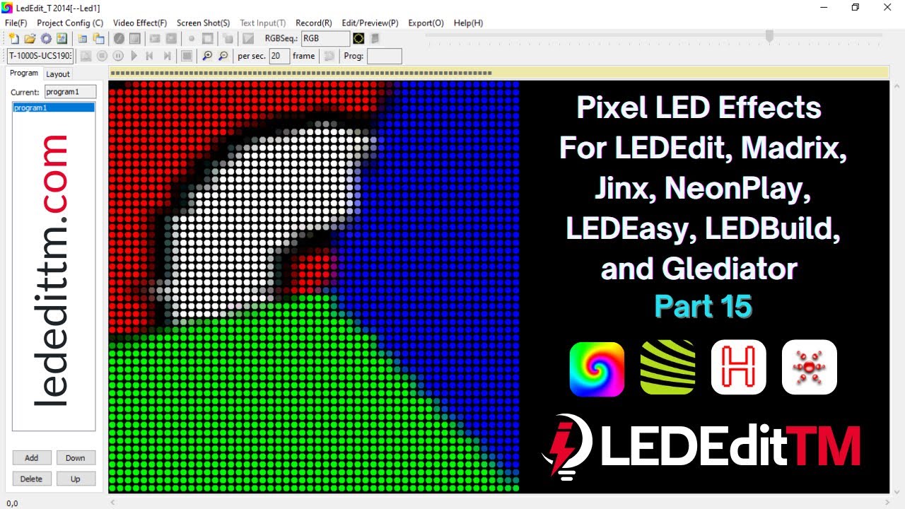 Pixel LED Effects Download for LEDEdit 15 - YouTube