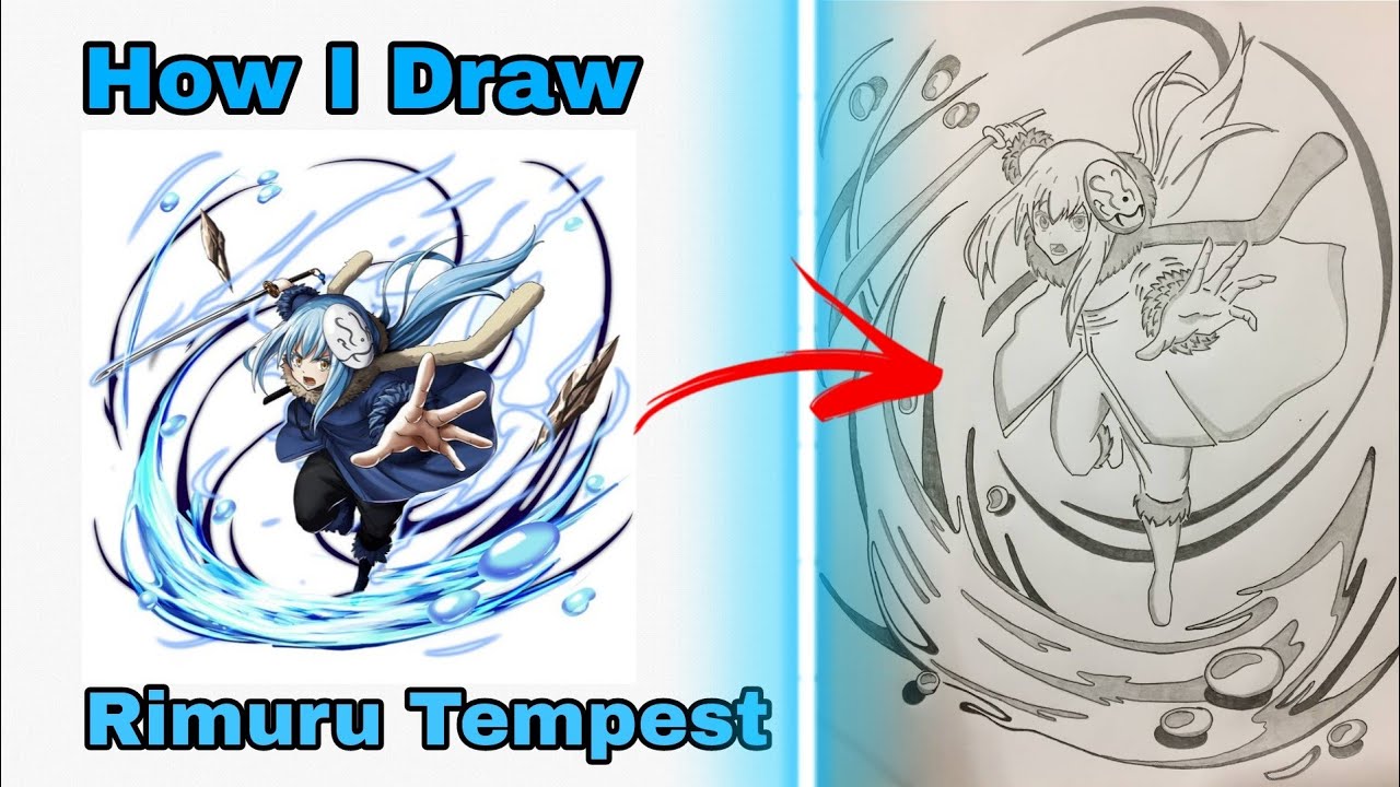 How I Draw Rimuru For The First Time | Anime Art's by FiQ Art - YouTube