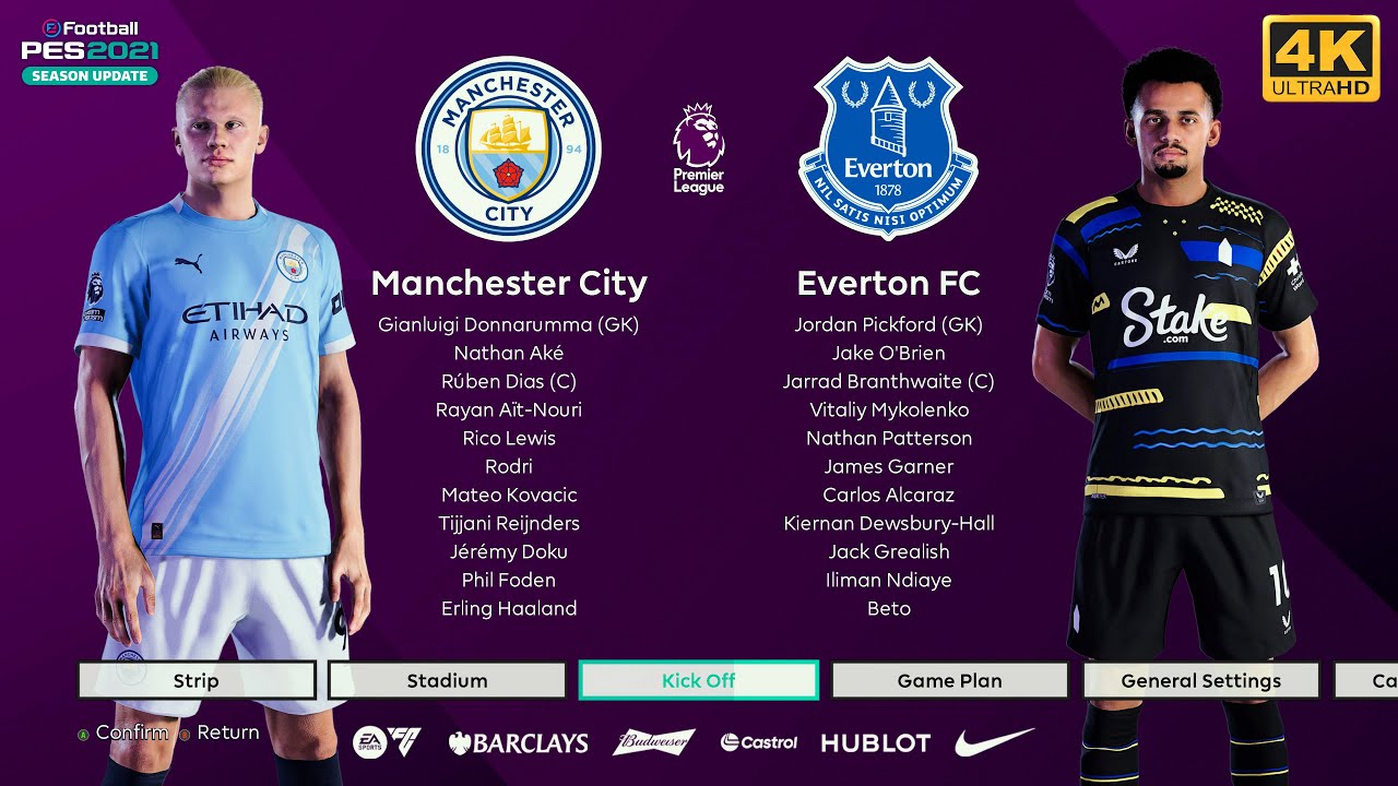 PES 2021 | 4K | SEASON 25/26 | Manchester City & Everton | Ultra ...