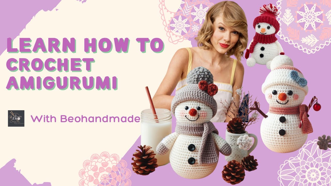 Crochet Snowman Tutorial By Beohandmade | Pattern Free Amigurumi # ...