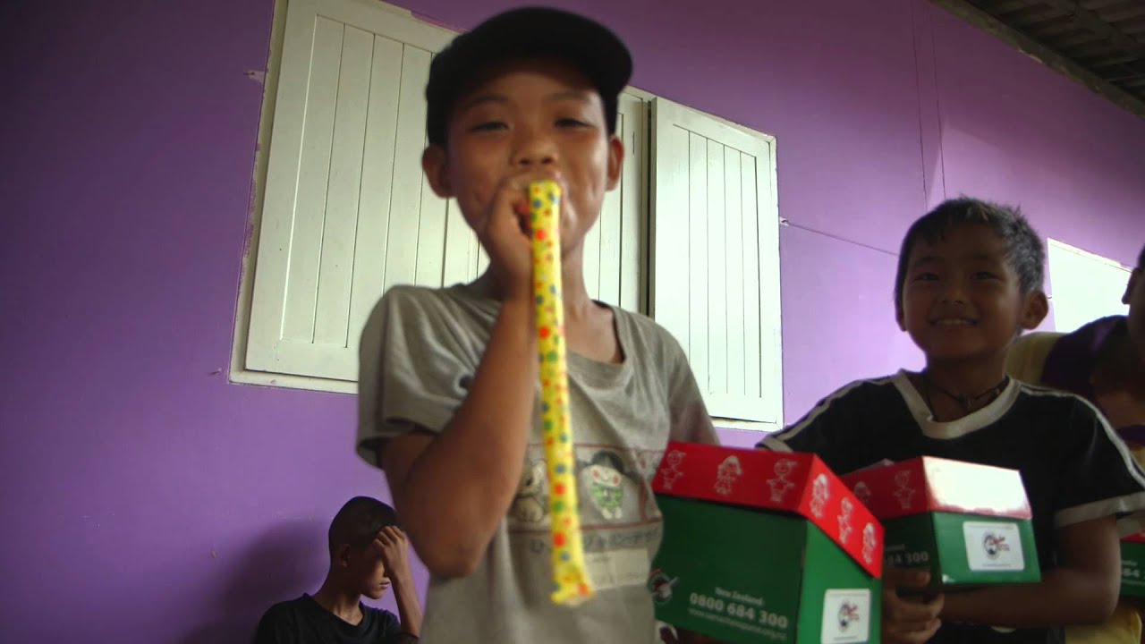 Shoe Box Gifts and Smiling Faces - YouTube