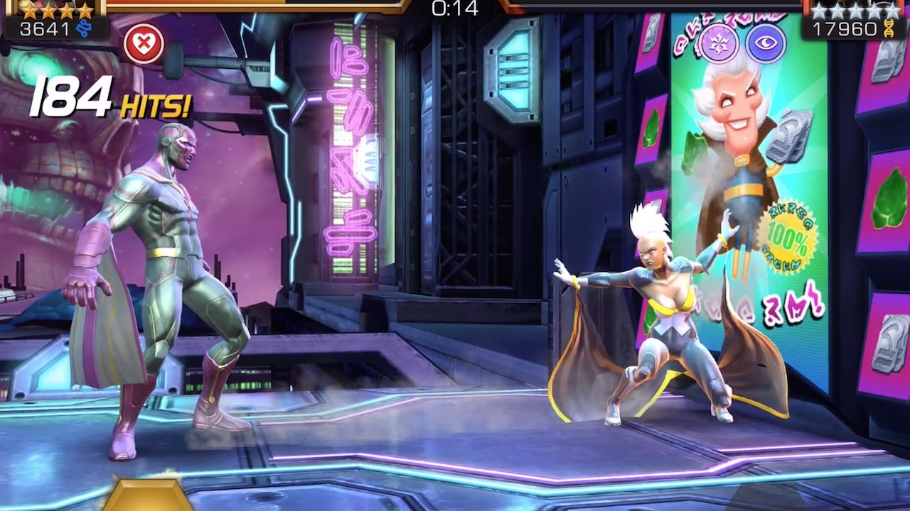 Vision vs. Storm Alliance Quest Boss Battle | Marvel Contest of ...