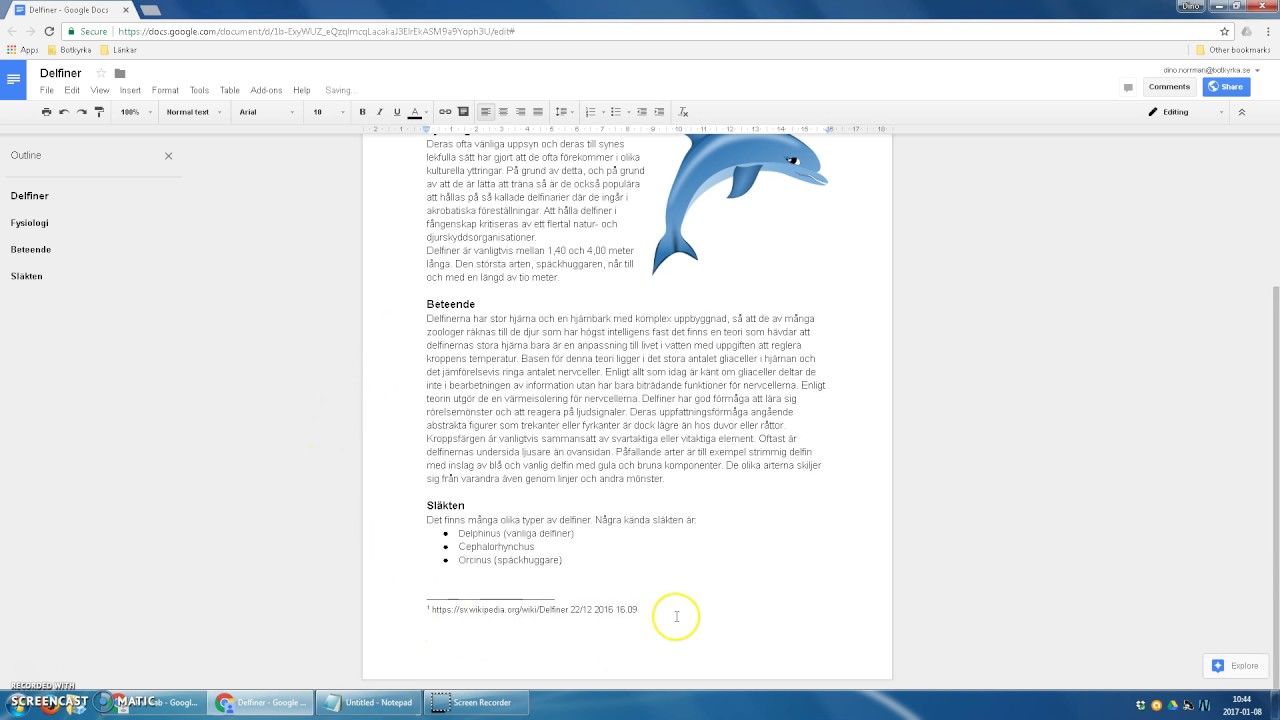 Google Docs: Fotnoter - YouTube