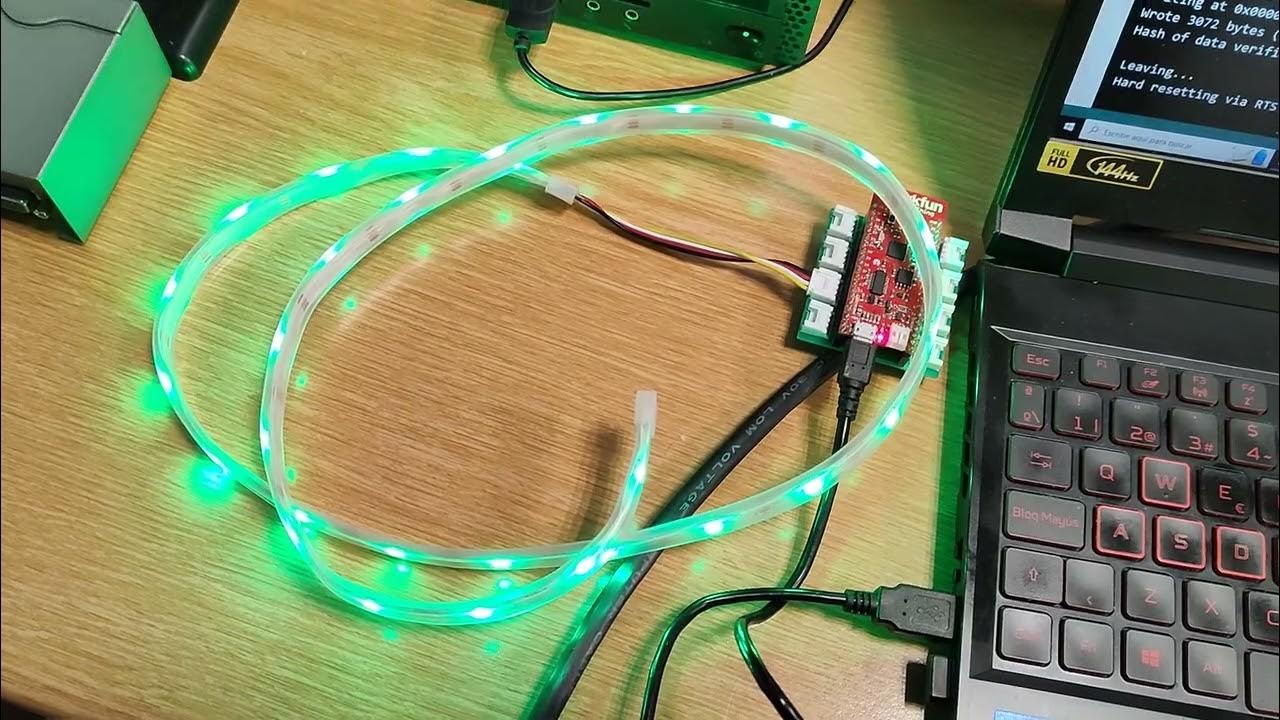 LED Strip Pulsing in green color using ESP32 - YouTube