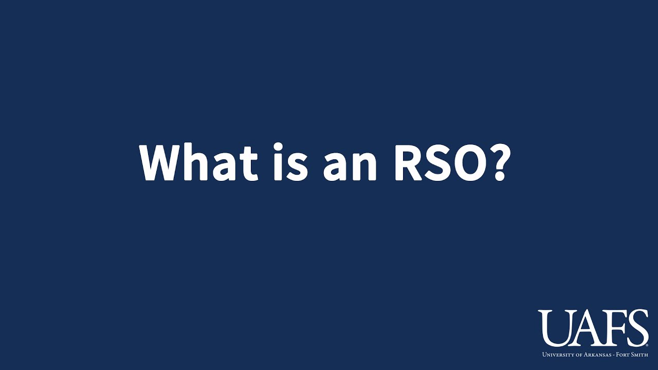 What is an RSO? - YouTube