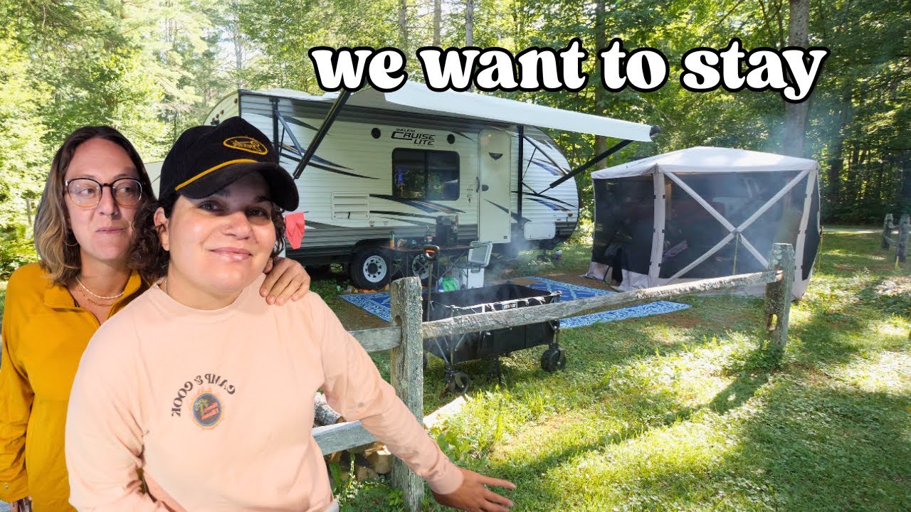 We're not leaving - Vermont Camping & her biggest catch yet! - YouTube