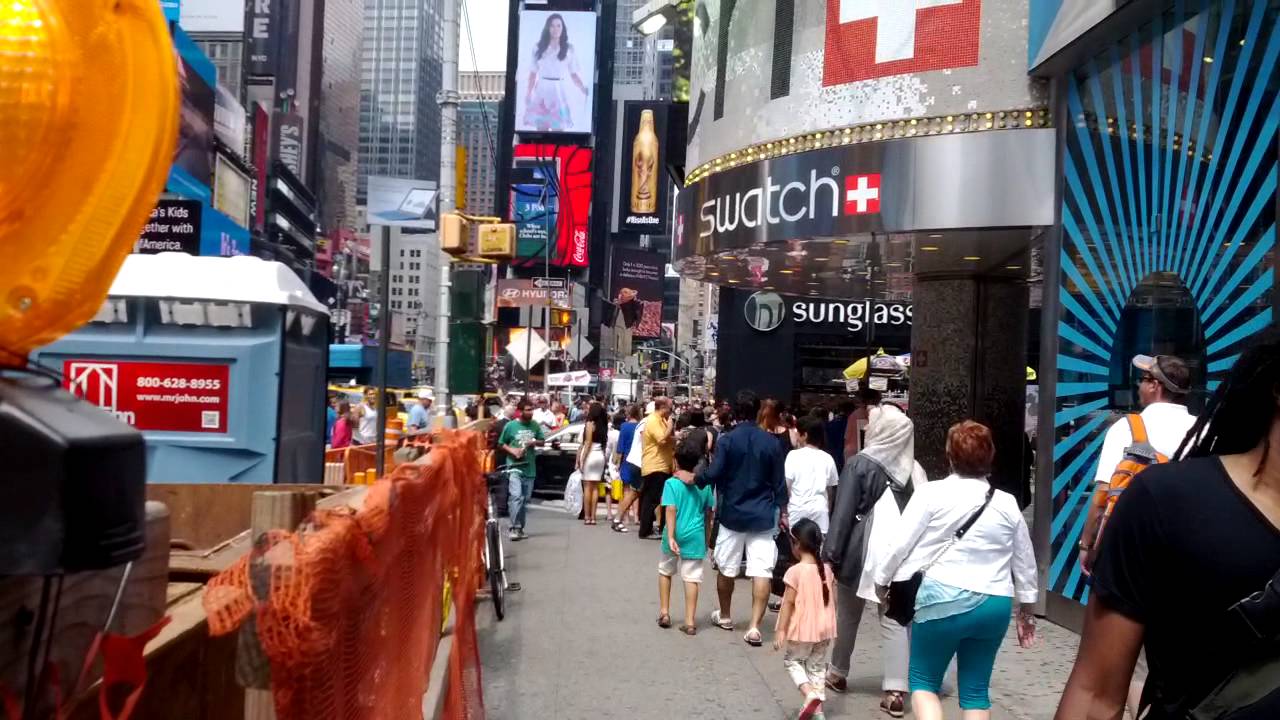 A View of Foot Locker in Times Square, New York City, New York - YouTube