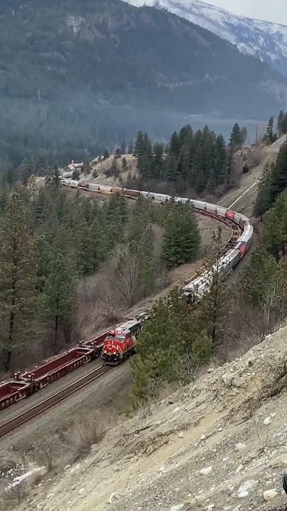 Train Looks Like A Big Snake In The Canyon #shorts - YouTube