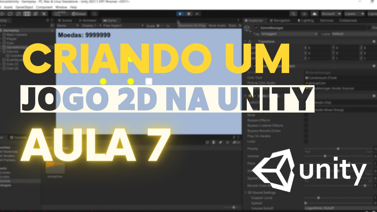 Desenvolvendo um jogo 2D na Unity (aula 7) - Câmera seguindo player e ...
