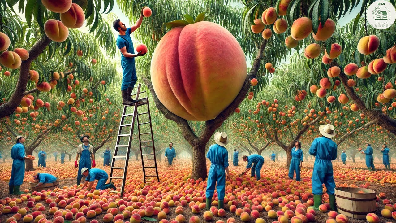 How to harvest hundreds of thousands of tons of peach farms in the US ...